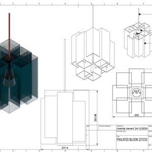 PIXILATED BLOOM 3D LAMPSHADE - Etsy