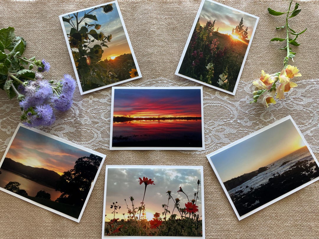 SUNSET Photo Cards ANY OCCASION Cards Greeting Cards Blank Note Card ...
