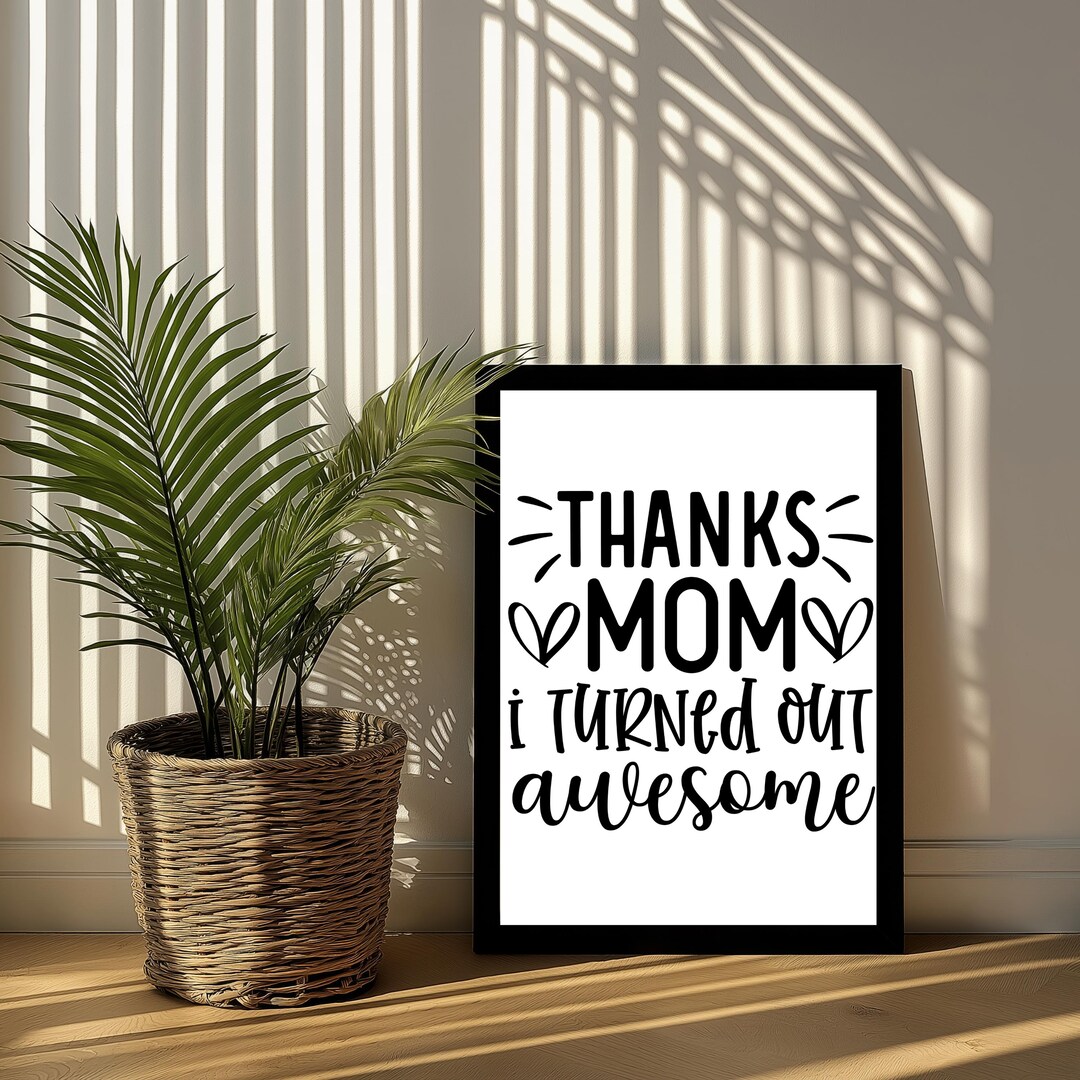 Mom Appreciation Wall Art, Gift, Thank You Mom Art, Heartfelt Mom ...