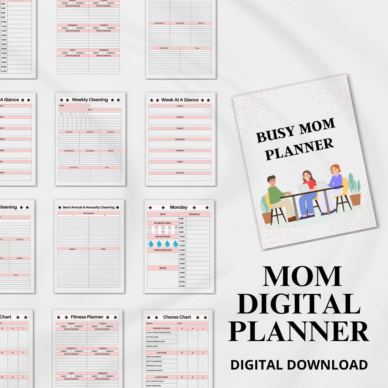 Busy Moms Planner, Family Organizer, Mom Daily Planner, Mom Planner ...