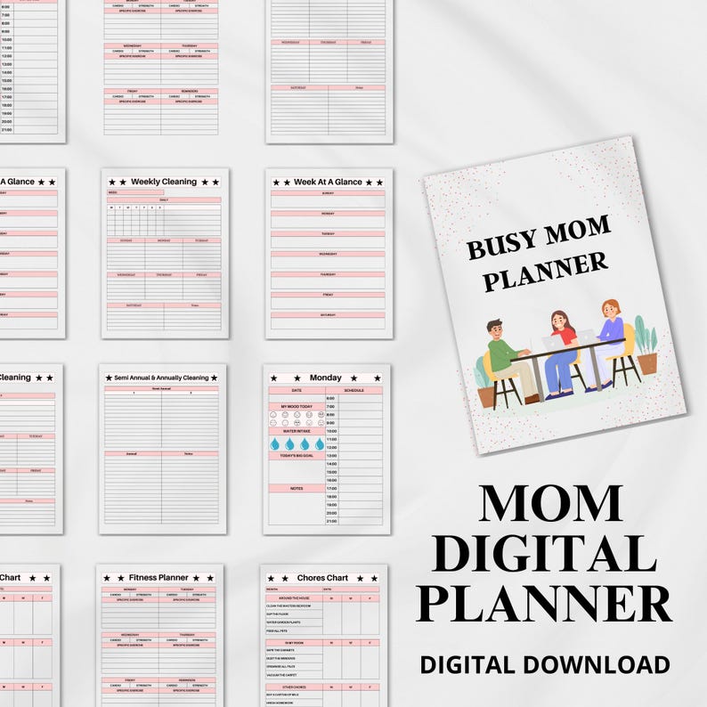 Busy Moms Planner, Family Organizer, Mom Daily Planner, Mom Planner ...