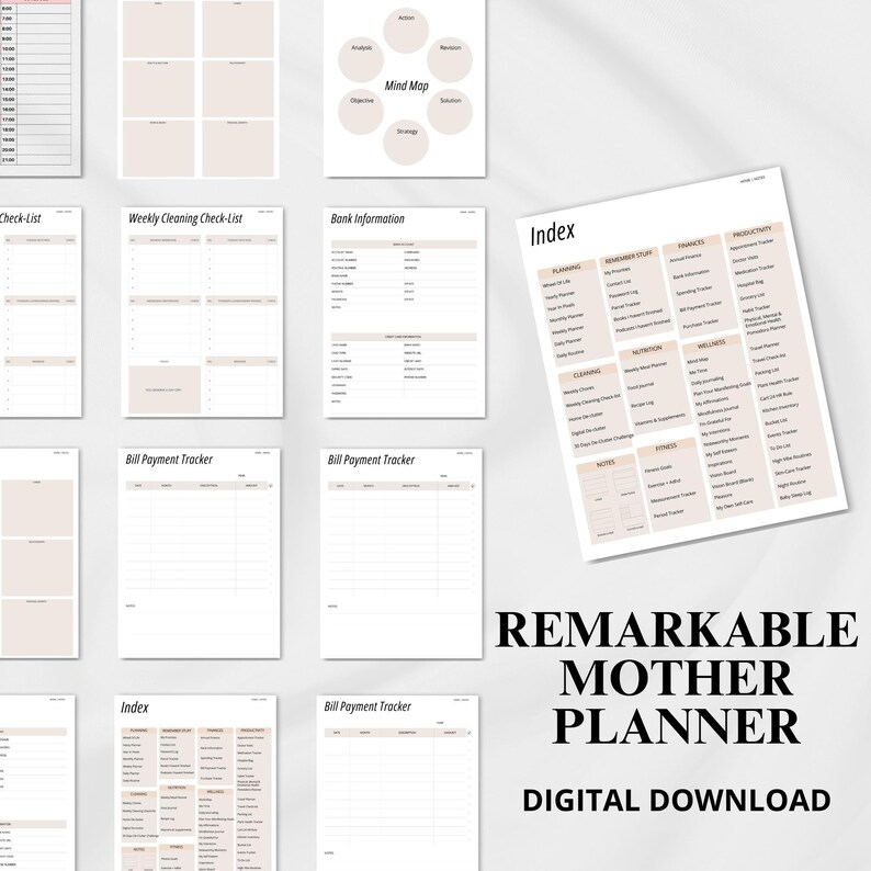 Remarkable Mother Planner, Family Organizer, Daily Planner, Mom Planner ...