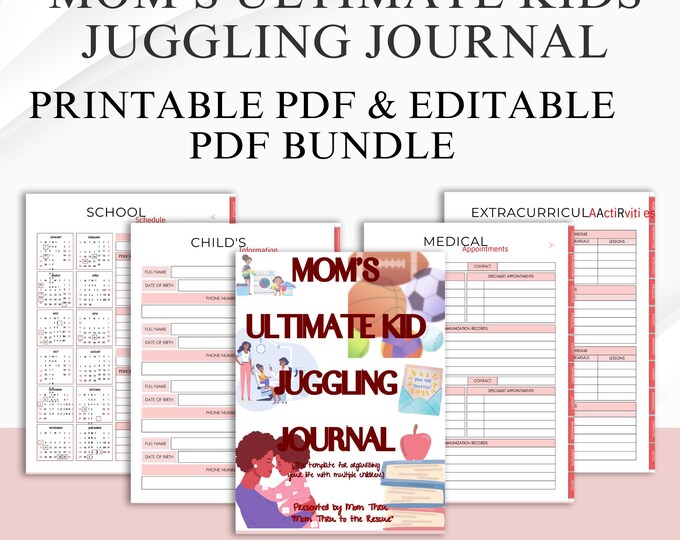 The Best Kind of Mom Life Goals Planner PDF Printable Letter Size ...