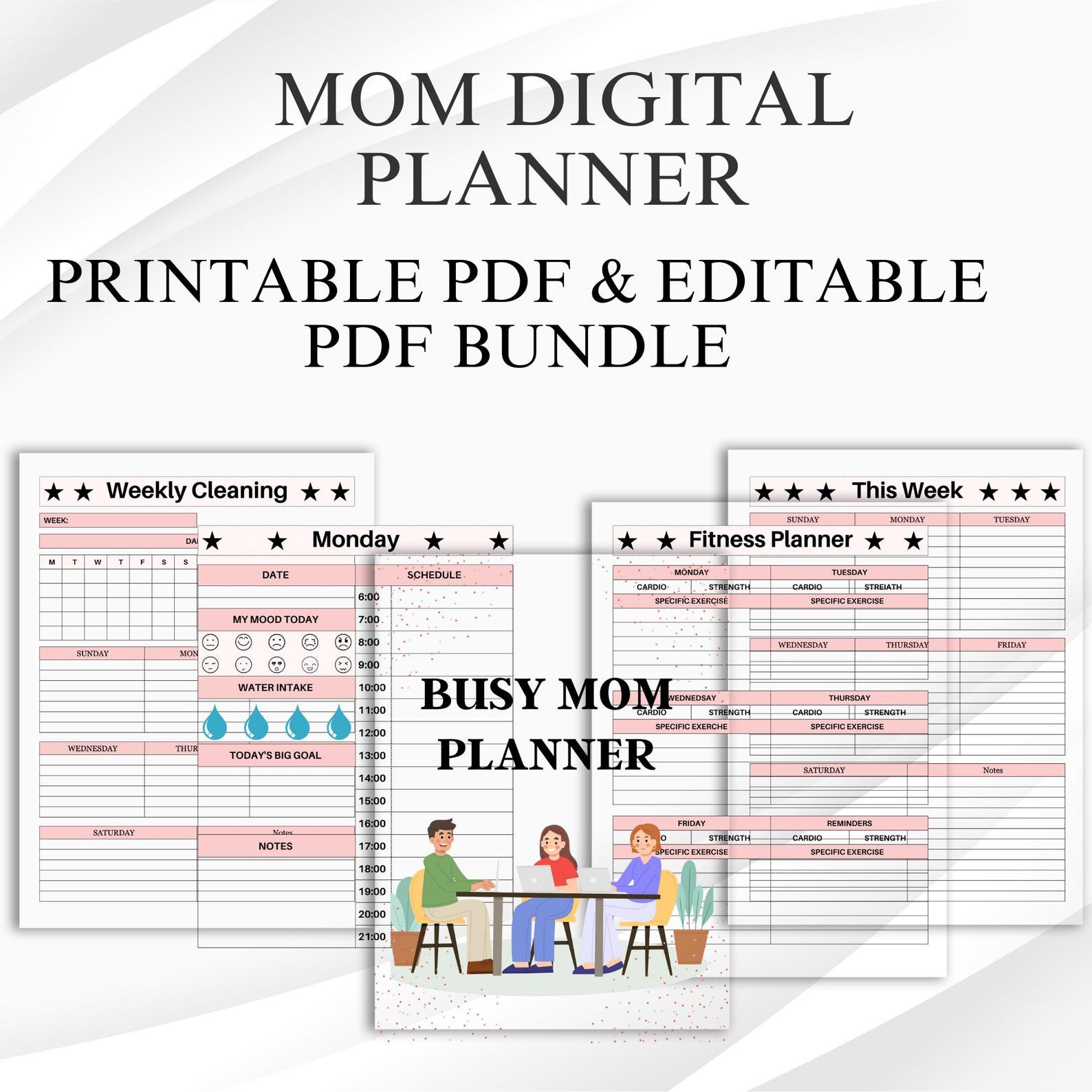 Busy Moms Planner, Family Organizer, Mom Daily Planner, Mom Planner ...