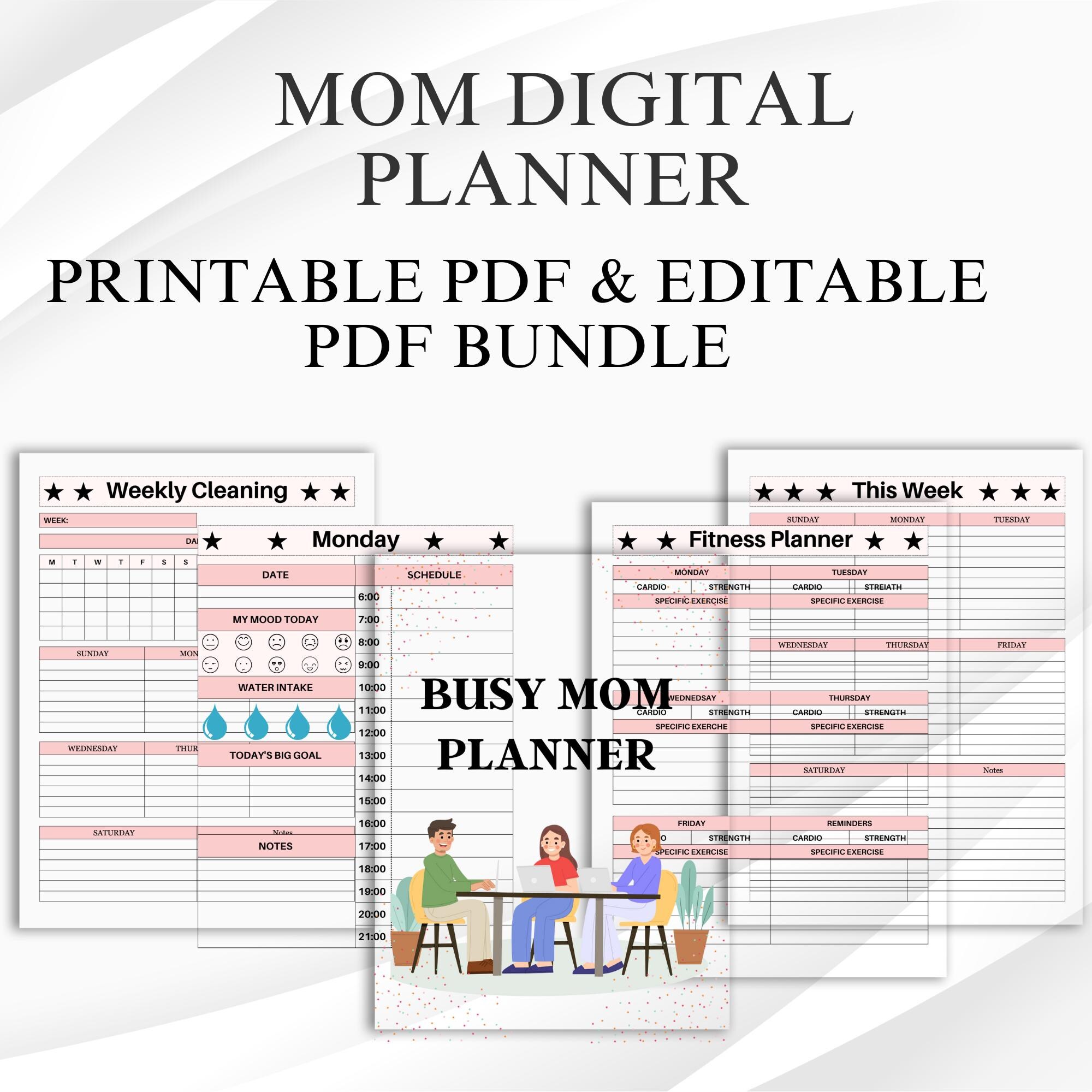 Busy Moms Planner, Family Organizer, Mom Daily Planner, Mom Planner ...