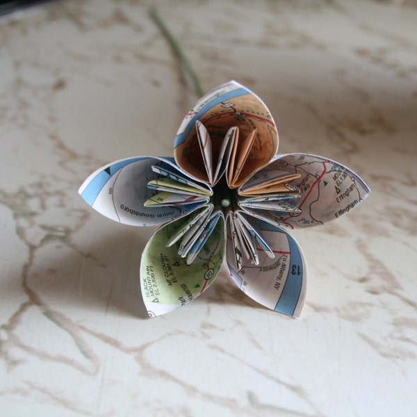 Map Flowers - Etsy