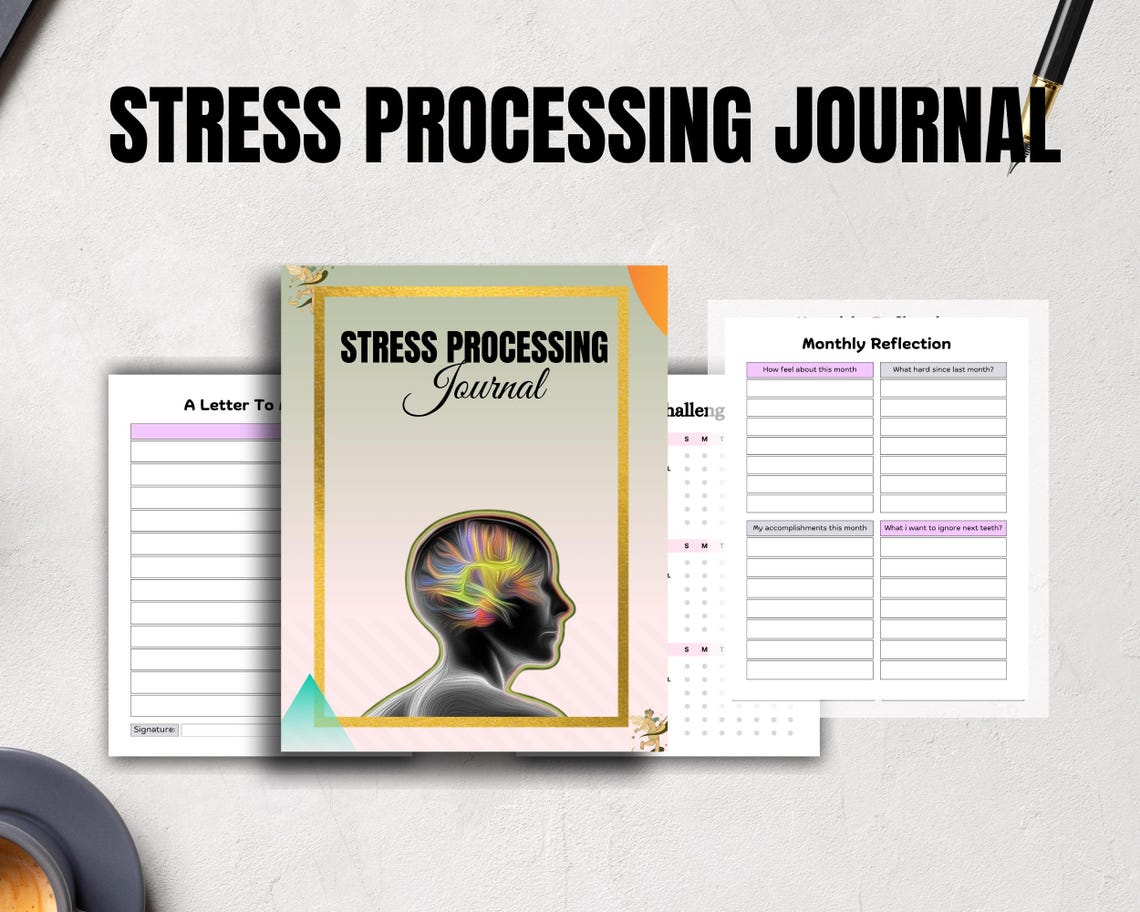 Stress Processing Journal, Mental Health Journal, Stress Relief ...