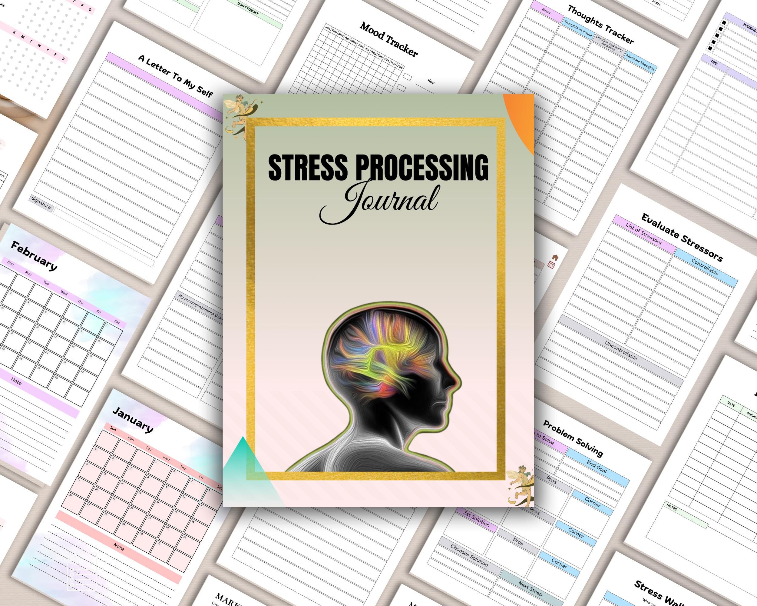 Stress Processing Journal, Mental Health Journal, Stress Relief ...