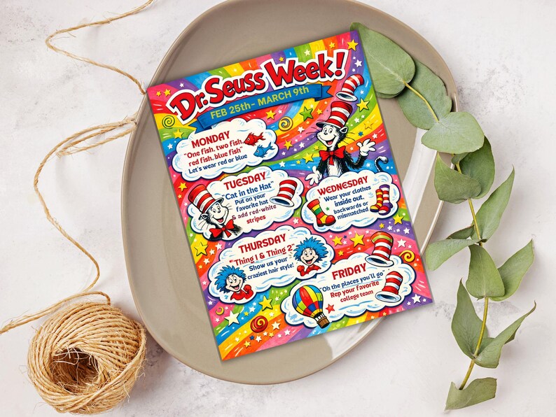 Editable Dr. Seuss Template | School Reading Flyer | Printable ...