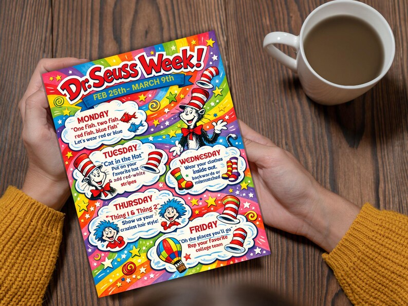 Editable Dr. Seuss Template | School Reading Flyer | Printable ...