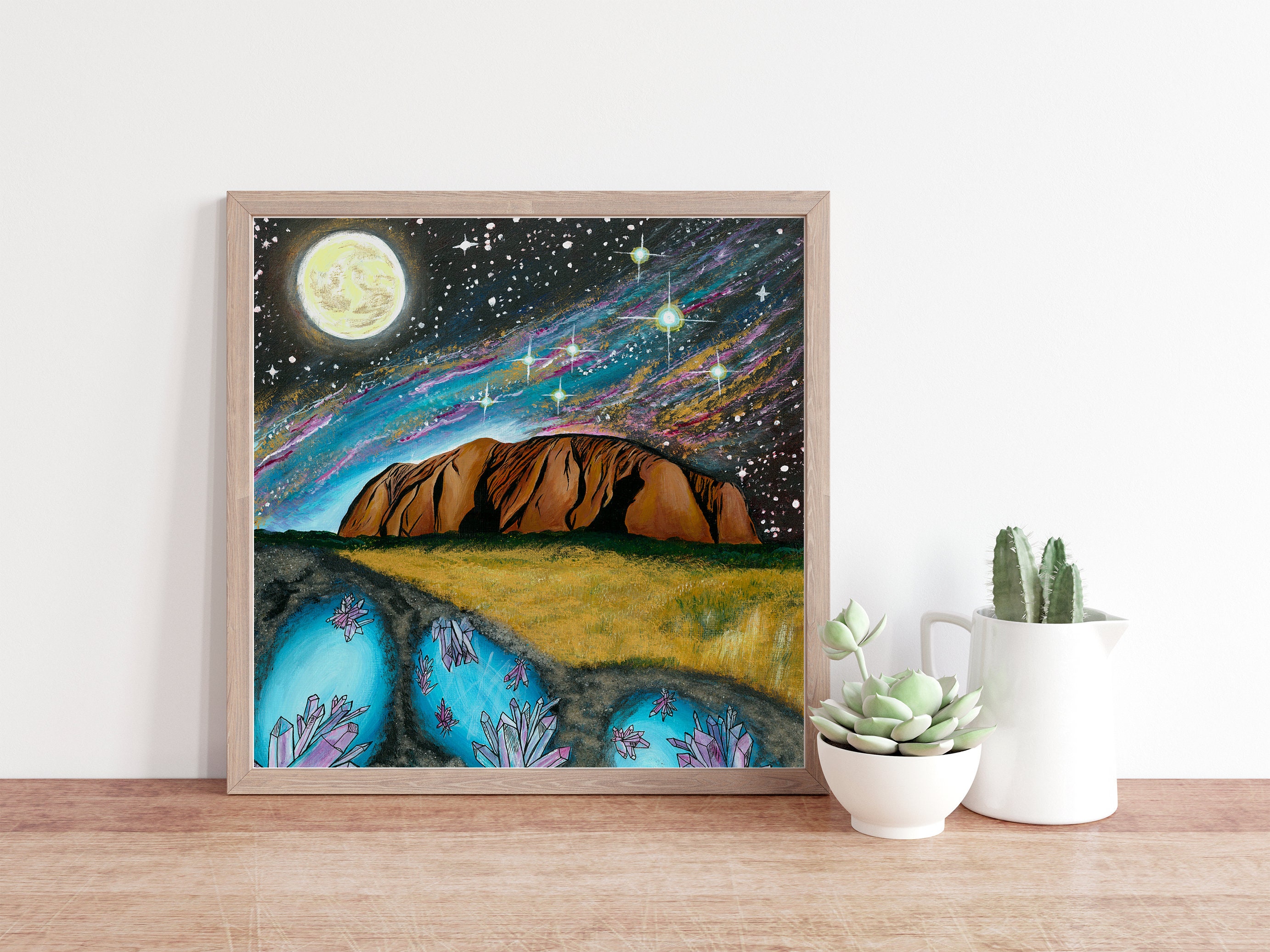 Uluru Under Sirius, Star Art, Australia, Home Decor, Crystal Art, Full ...