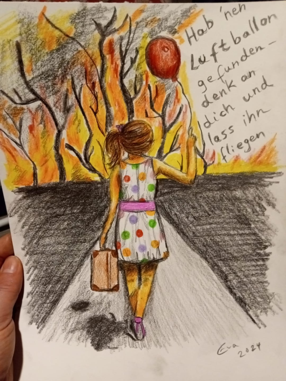 99 Red Balloons Luftballons Nena 80s Original Drawing - Etsy