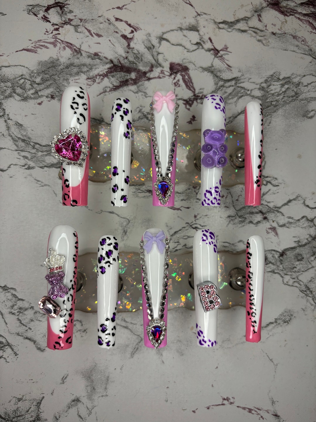 Bratz Inspired, Cheetah Print Nails - Etsy