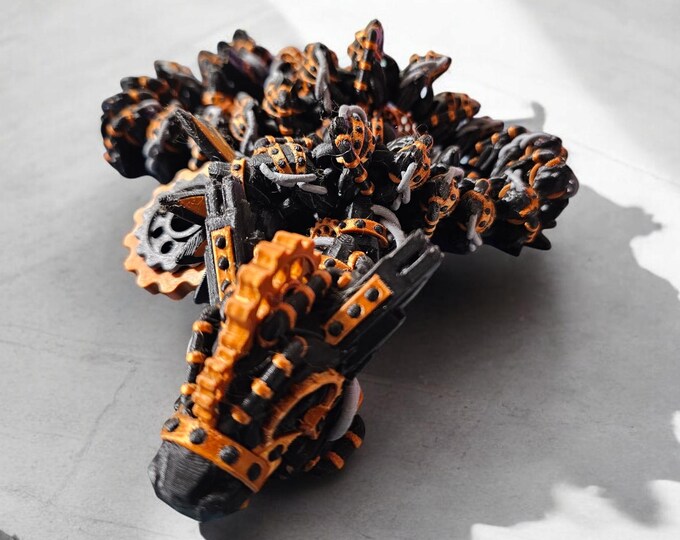 Articulated Steampunk Dragon Figurine – Industrial Elegance With ...