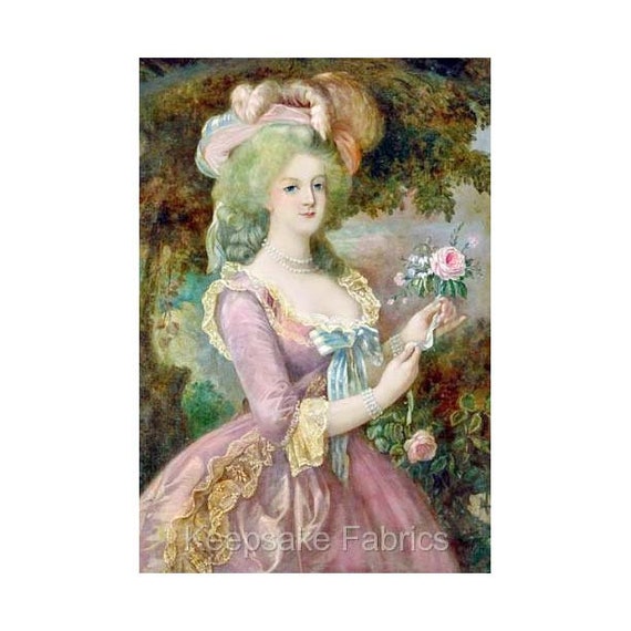 Lovely Marie Antoinette Pink Rose Reproduction Fabric Crazy | Etsy