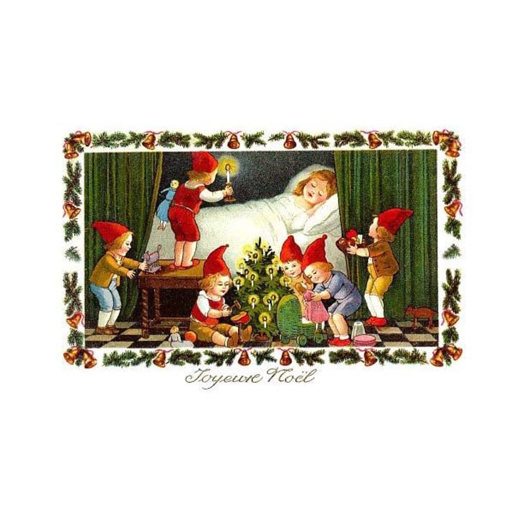 Christmas Elves Reproduction Crazy Quilt Block Free Shipping C19 - Etsy