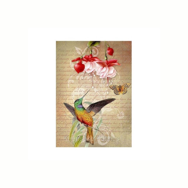Hummingbird Fabric - Etsy