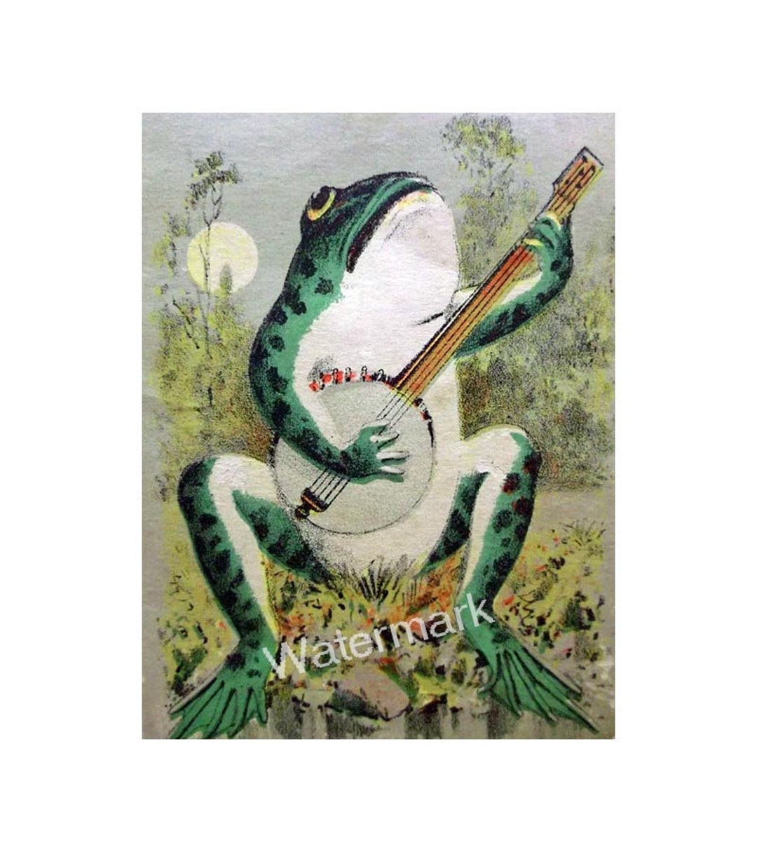 Vintage Frog Banjo New Fridge Kitchen Gift Magnet Free Ship - Etsy