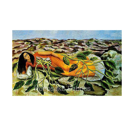 Frida Kahlo Roots Reproduction Fabric Quilt Block Free | Etsy