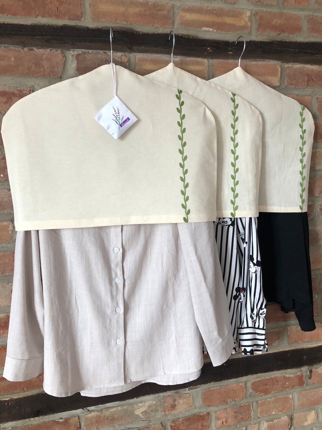 Cotton Garment Shoulder Cover With Lavender Breathable Clothes Covers ...