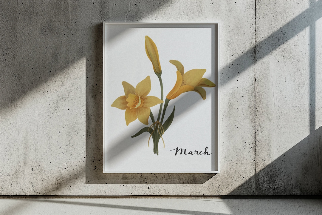 March Birthday Digital Photo Download, Printable Wall Art, Birthday ...