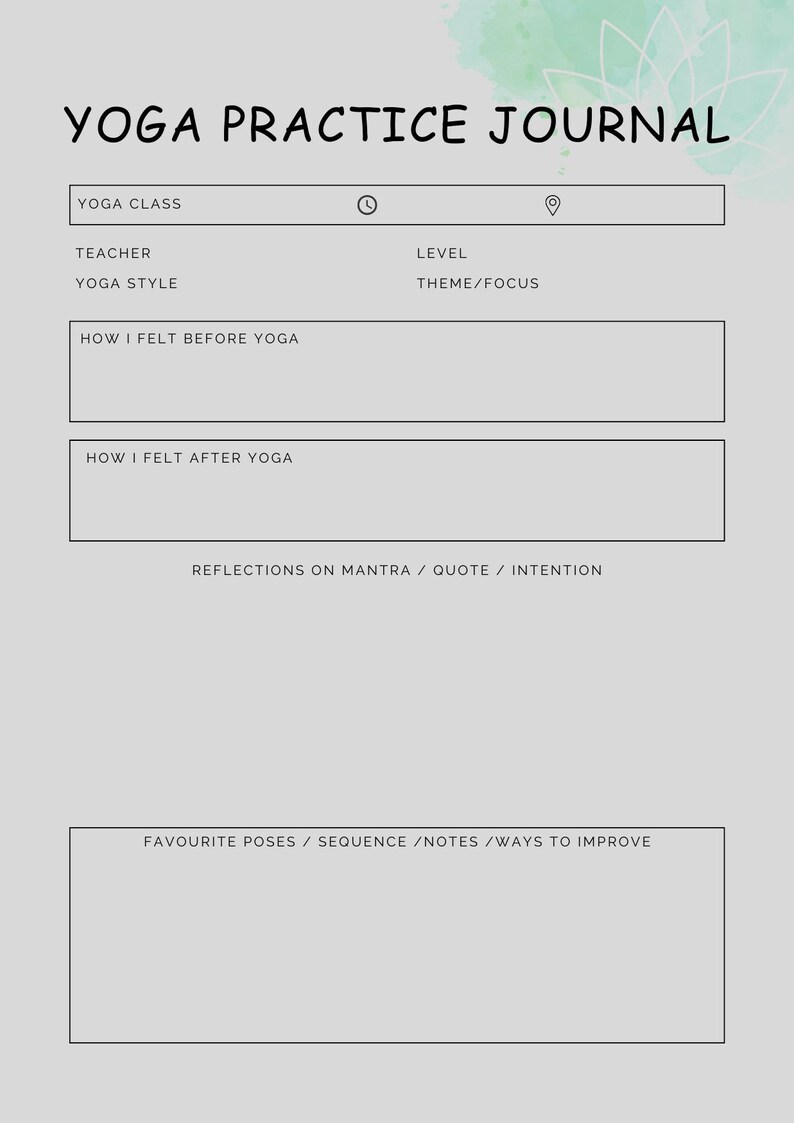 Yoga Digital Journal App, Exercise Tracker, Meditation Planner ...