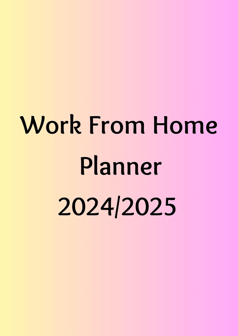 Digital Work From Home Planner, Printable Planner, Home Office ...