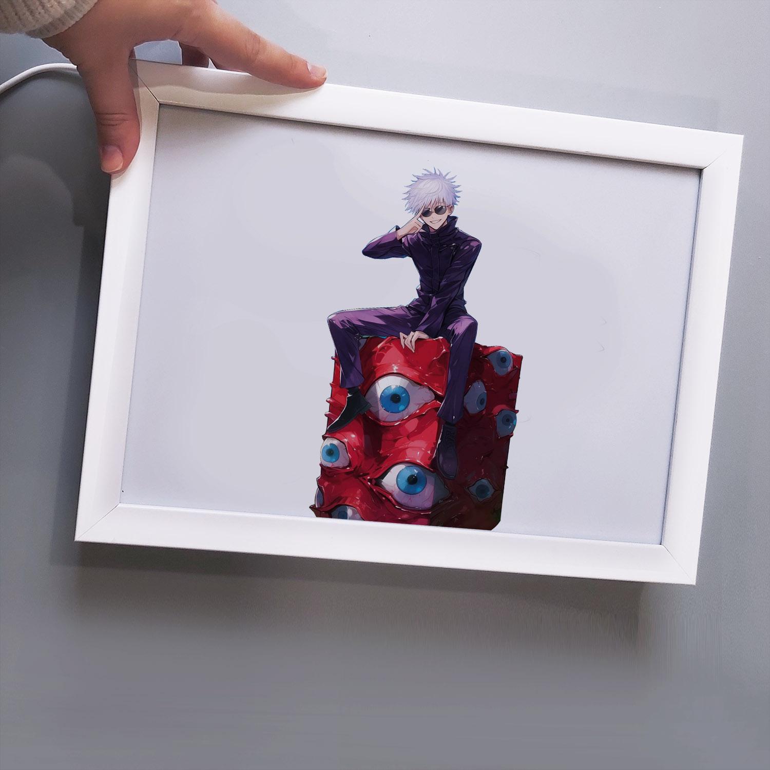 Gojo Satoru Cube ART, Prison Realm, LED Frame, Anime Light, Led Lights ...