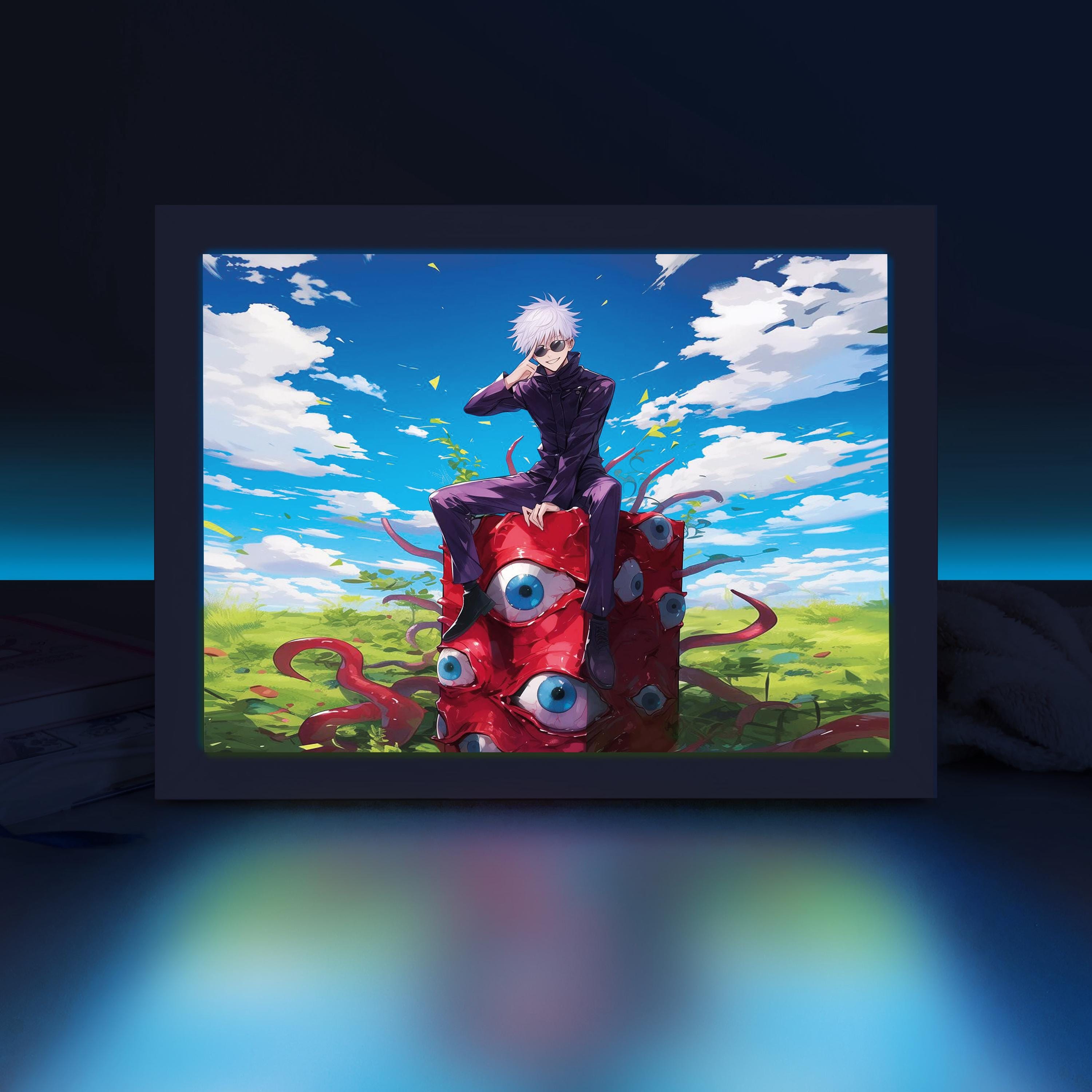 Gojo Satoru Cube ART, Prison Realm, LED Frame, Anime Light, Led Lights ...