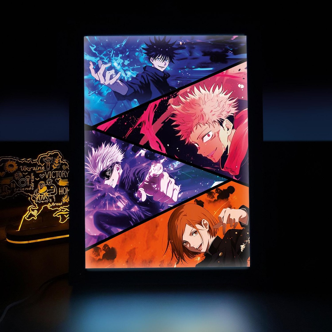 Jujutsu Kaisen Anime LED Art, LED Frame, Anime Light, LED Anime ...