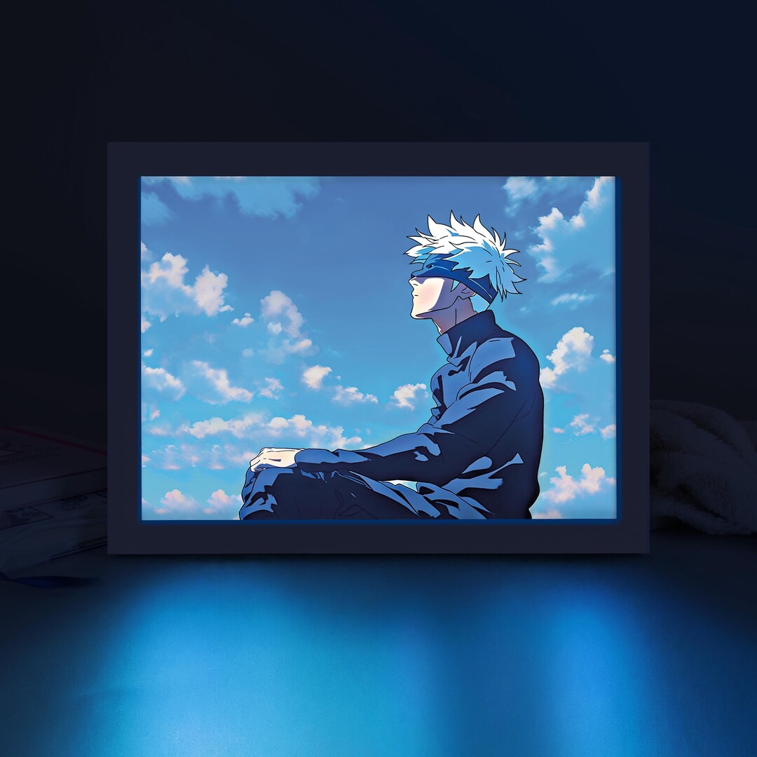 Gojo Satoru Jujutsu Kaisen Anime Light Painting Picture Frame LED Night ...