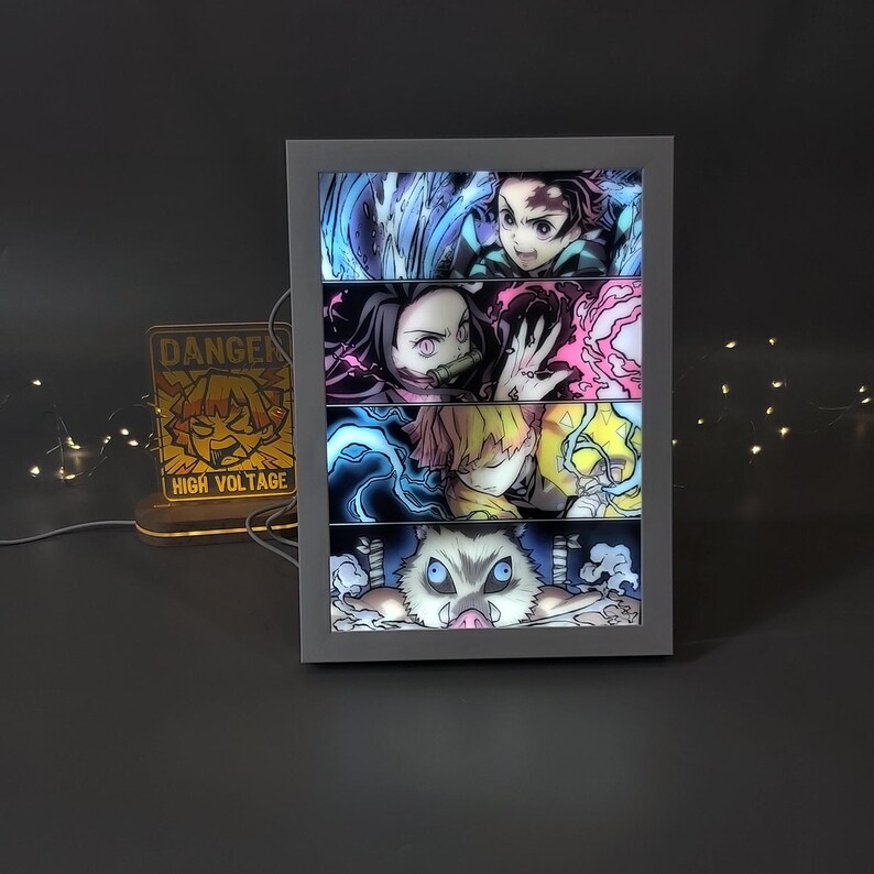 Demon Slayer / LED Frame / Home Decor / Led Art / Night Lamp / Wall Art ...