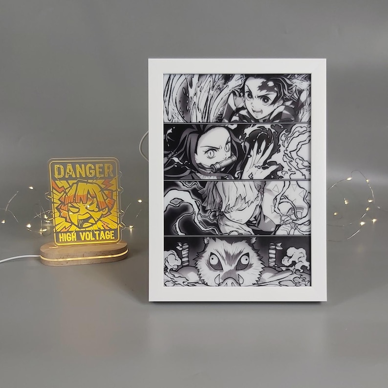 Demon Slayer / LED Frame / Home Decor / Led Art / Night Lamp / Wall Art ...