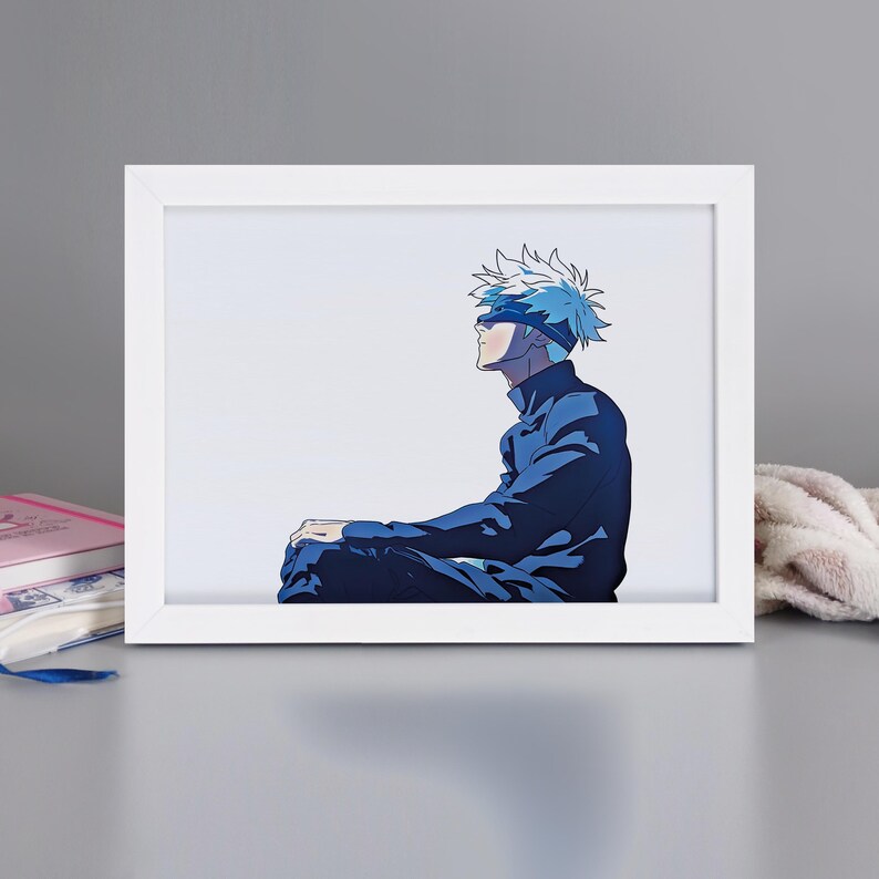 Gojo Satoru Jujutsu Kaisen Anime Light Painting Picture Frame LED Night ...