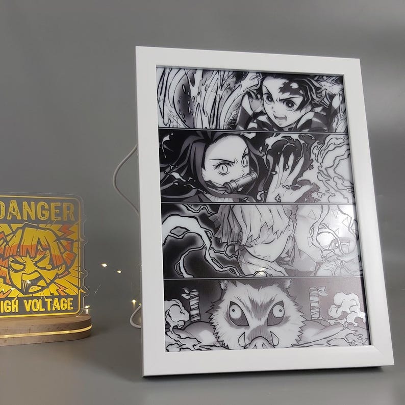 Demon Slayer / LED Frame / Home Decor / Led Art / Night Lamp / Wall Art ...