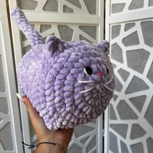 Large Lavender Loaf Cat - Etsy
