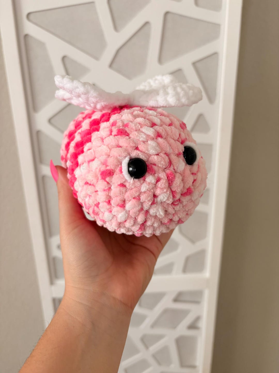 Crocheted Valentines Bee With Heart Wings. - Etsy