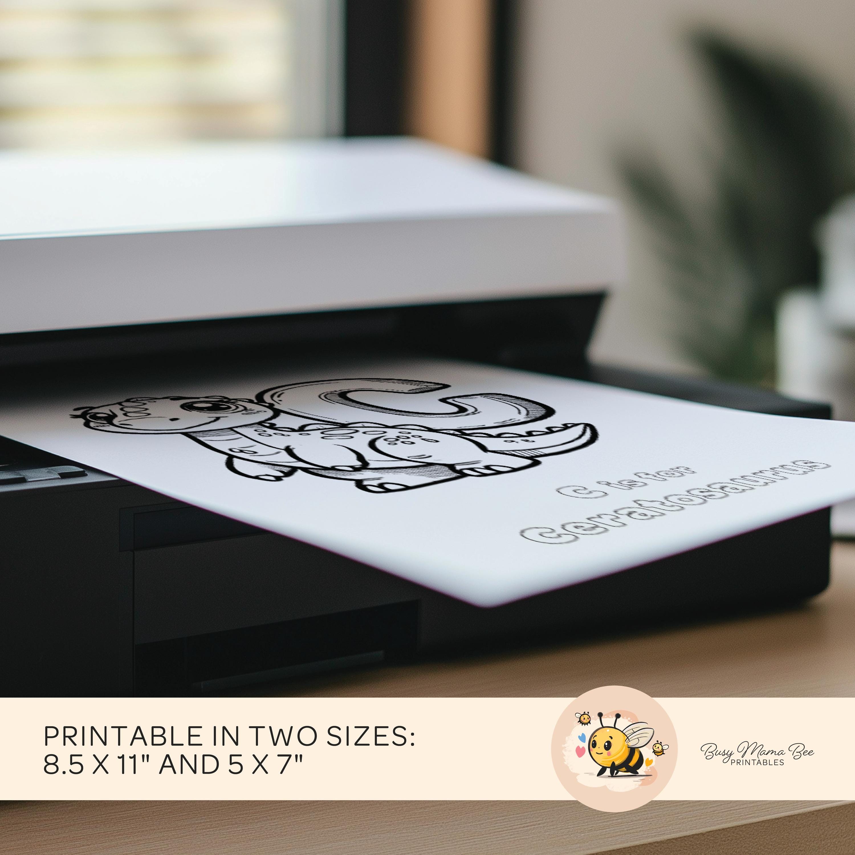 ABC Dinosaur Coloring Book – Printable Dino Alphabet Activity, Kids ...