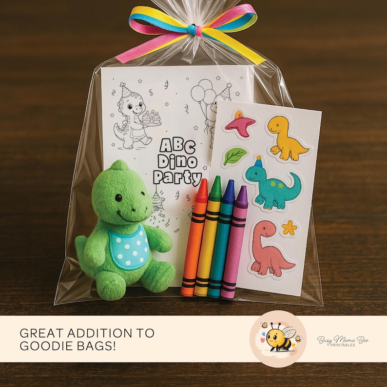 Dinosaur Birthday Coloring Book, Toddler Party Activity, Party Favor ...