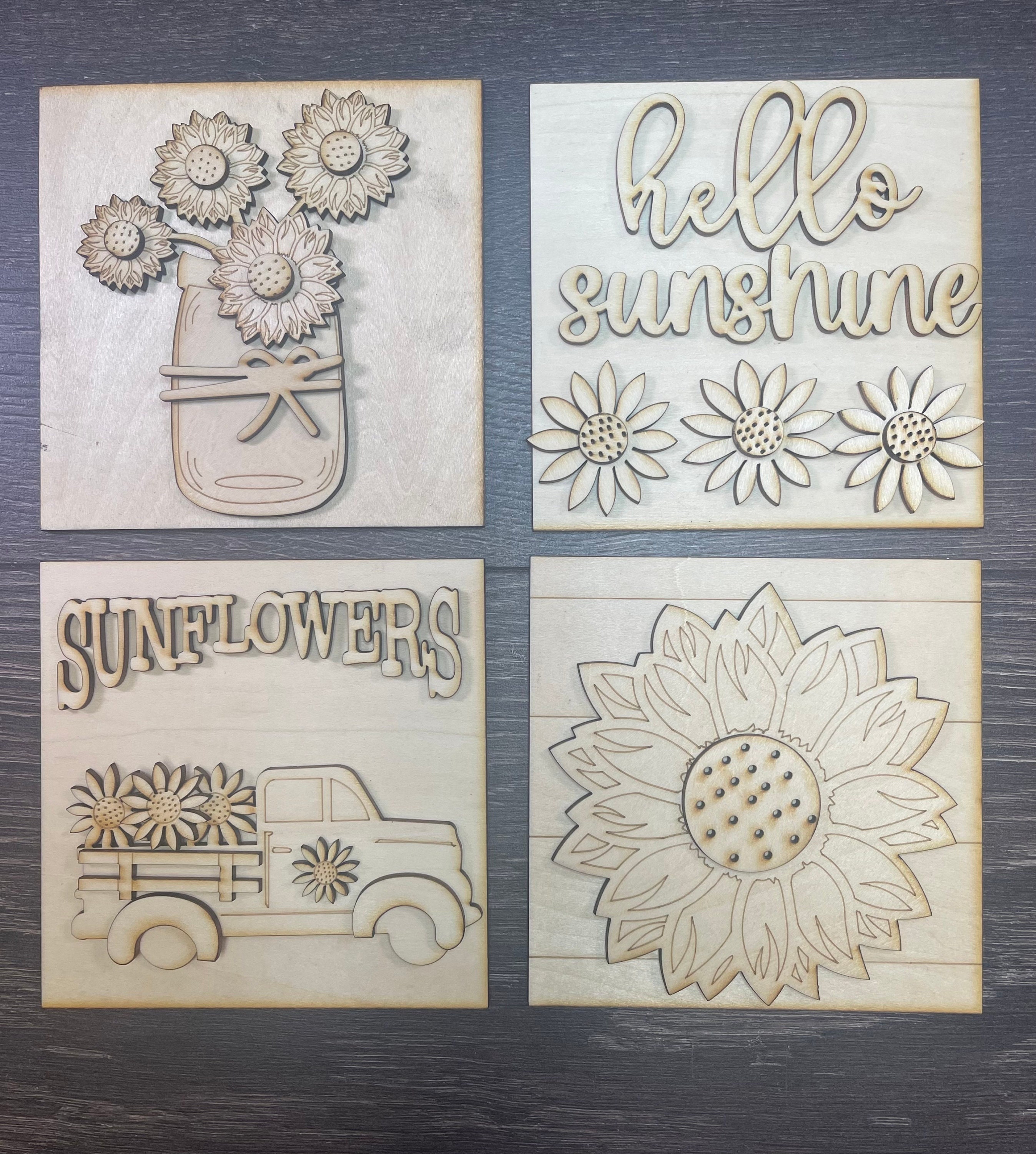 Sunflower Interchangeable Tiles - Etsy
