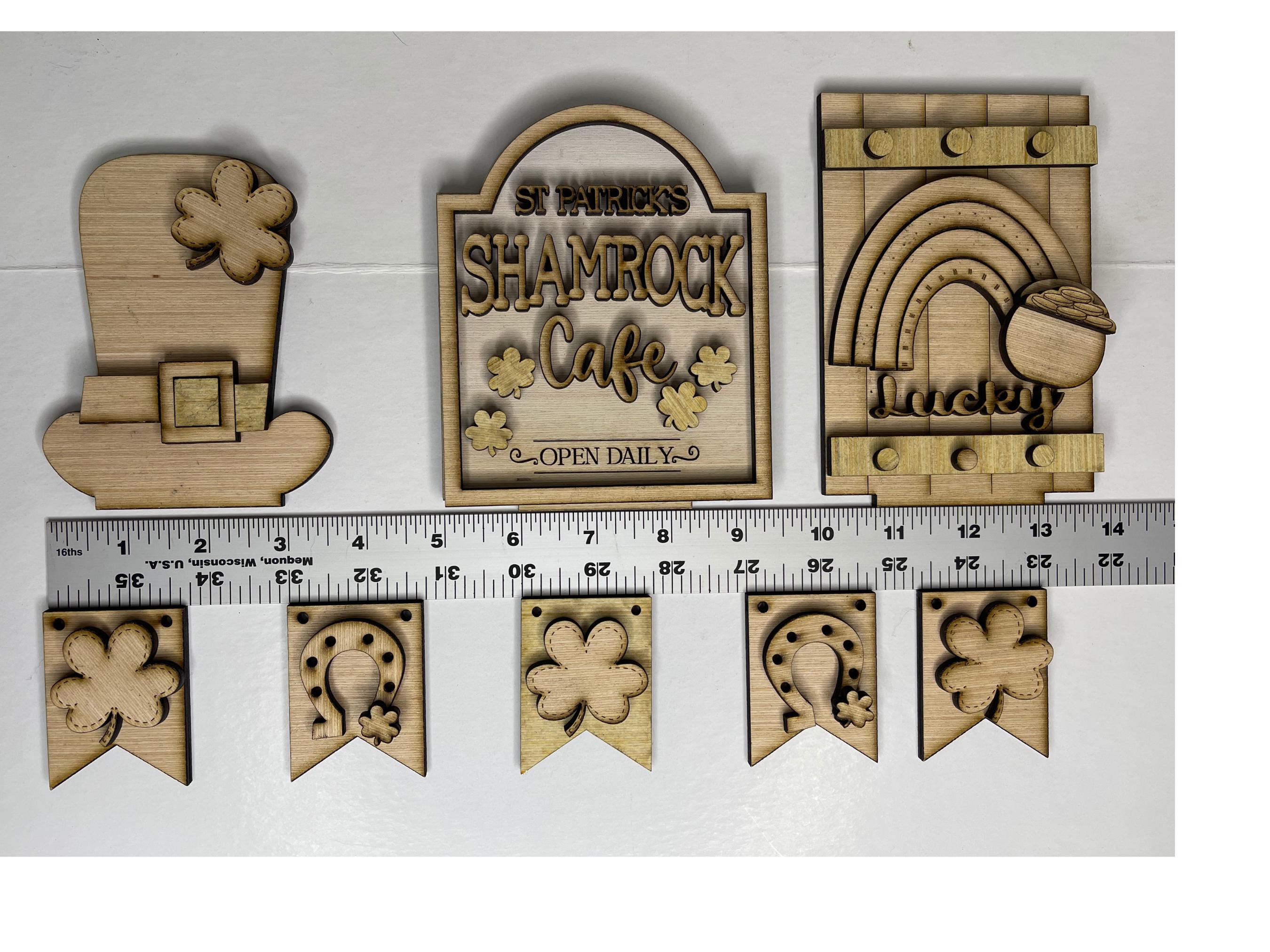 St Patrick’s Day – Holiday – Bench Insert – Miniature Bench Tile - Etsy