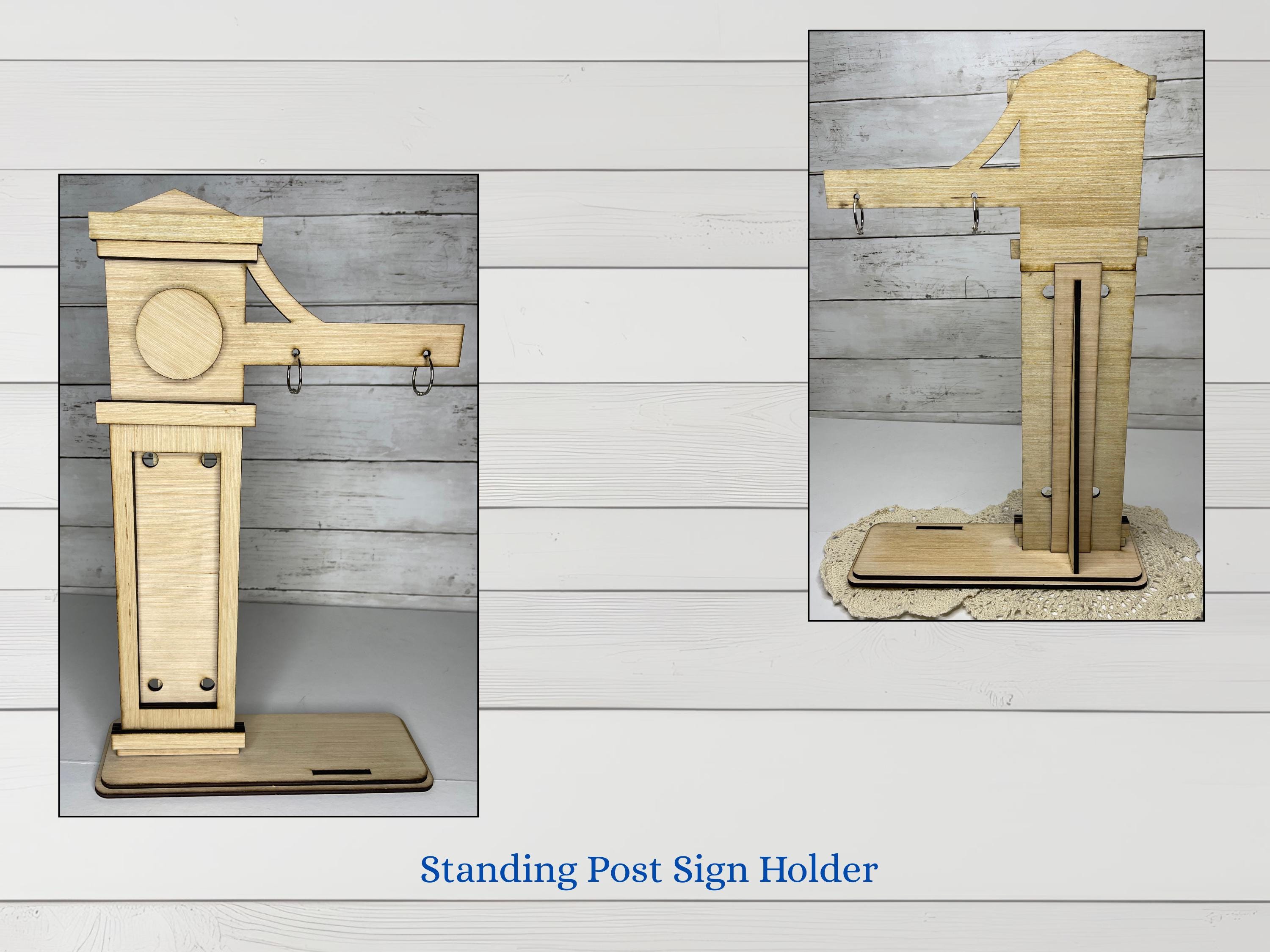 Standing Post Sign Holder - Etsy