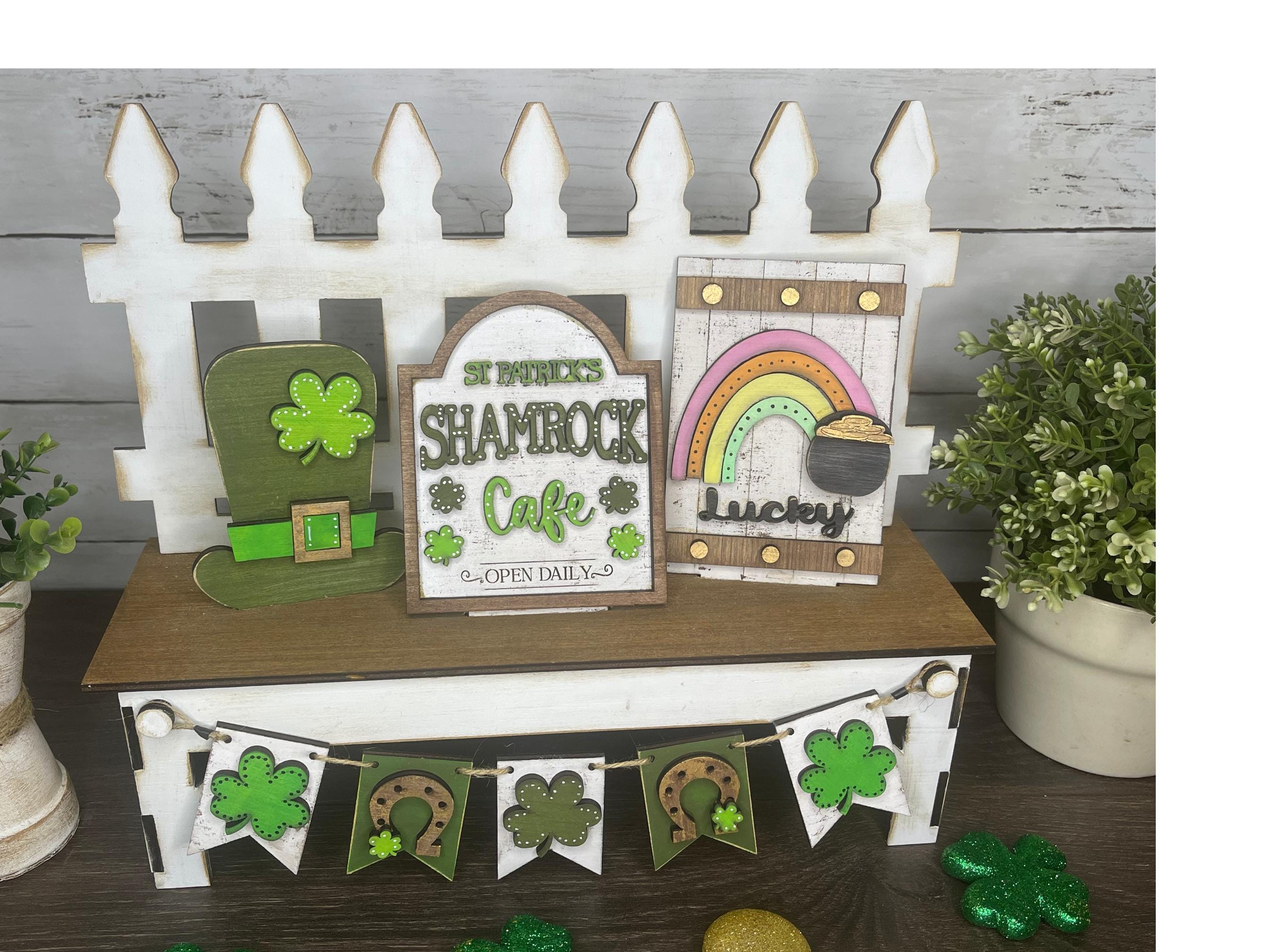 St Patrick’s Day – Holiday – Bench Insert – Miniature Bench Tile - Etsy