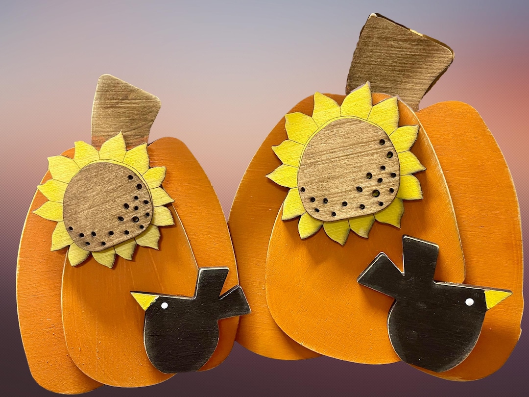 Unfinished Primitive Pumpkins Wood Kit - Etsy