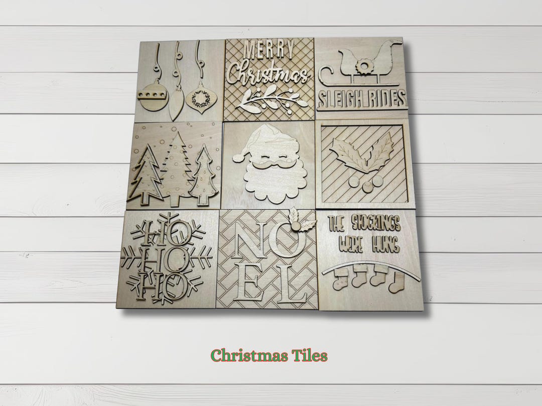 Christmas Seasonal Tiles for Ladder Stand - Etsy