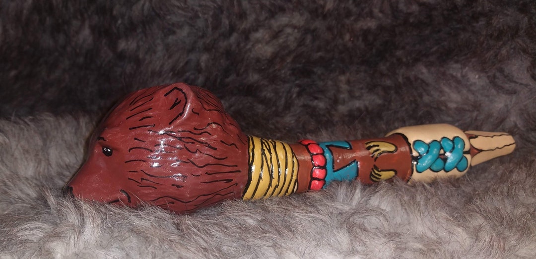 Bear Personal Peace Pipe Part of the Peace Pipe Collectiion - Etsy