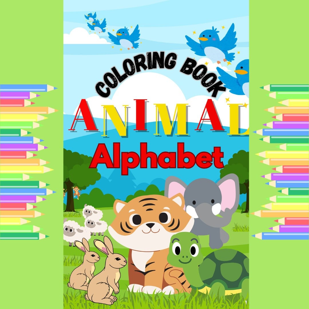 Animal Alphabet Coloring Book, ABC Coloring Pages, Alphabet Coloring ...