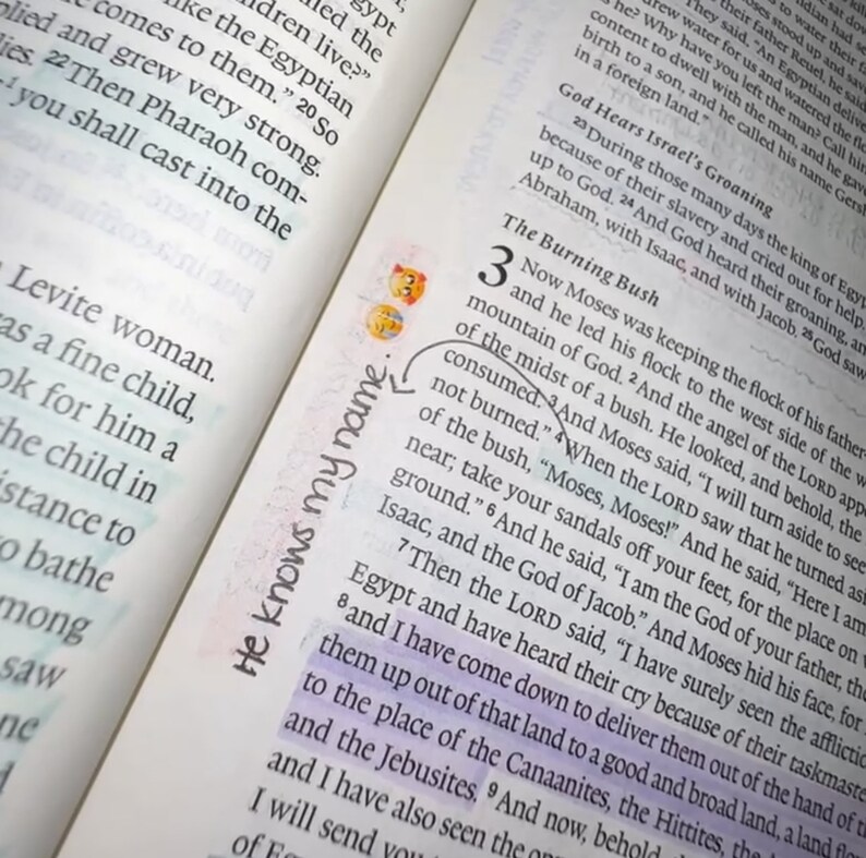Bible Study Annotation Emoji Sticker Sheet - Etsy