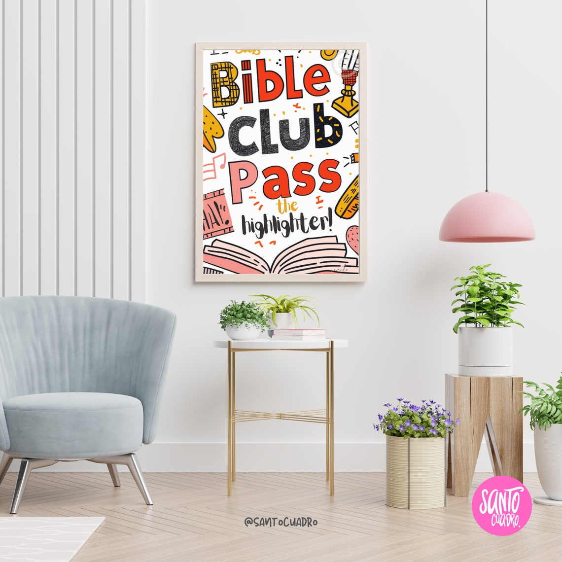 Bible Club Wall Art, Christian Art, Modern Christian Art, Christian ...