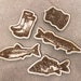 Engraved Wood Fishing Magnets 5 Pack | Refrigerator Magnets | Decor ...